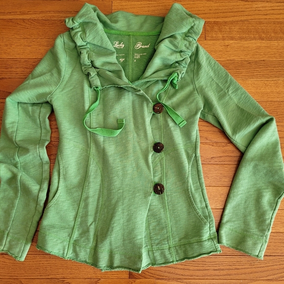 Lucky Brand | Tops | Lucky Brand Drawstring Cowl Neck French Terry ...
